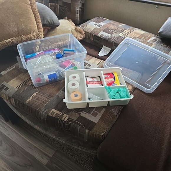 Storage & Organization | New Plastic Storage Box With Removable Tray ...